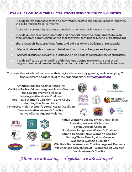 Tribal Coalitions – Alliance of Tribal Coalitions to End Violence